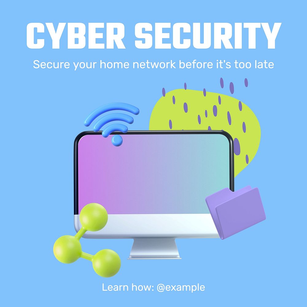 Cyber security Instagram post template | Free Photo - rawpixel
