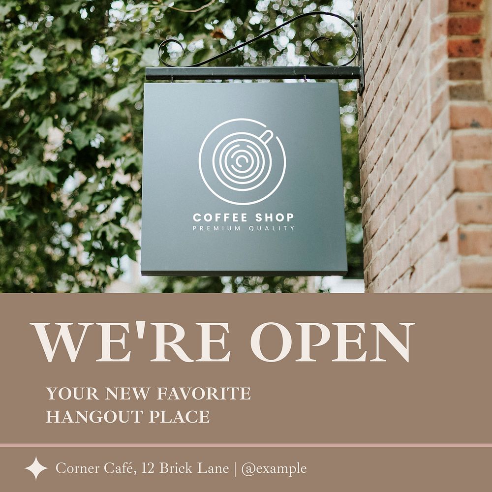 We're open Facebook post template, | Free Photo - rawpixel