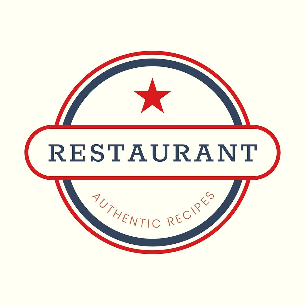 Star Restaurant Logo Template Editable Text Images | Free Photos, PNG ...