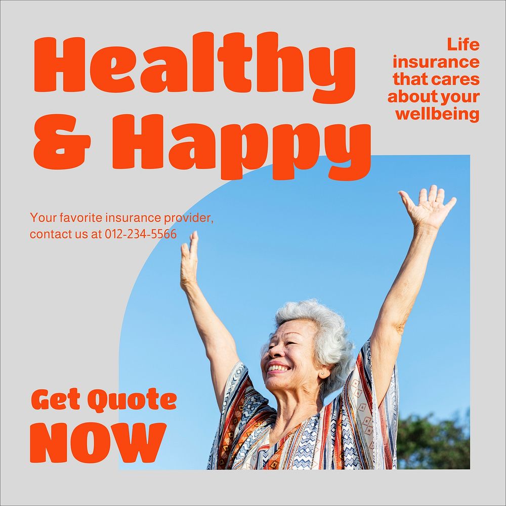 Life insurance Instagram post template | Free Photo - rawpixel