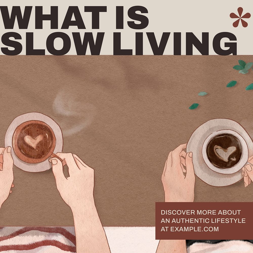 Slow living Instagram post template | Free Photo - rawpixel