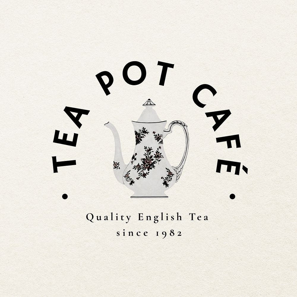 Tea cafe logo template | Free Photo - rawpixel
