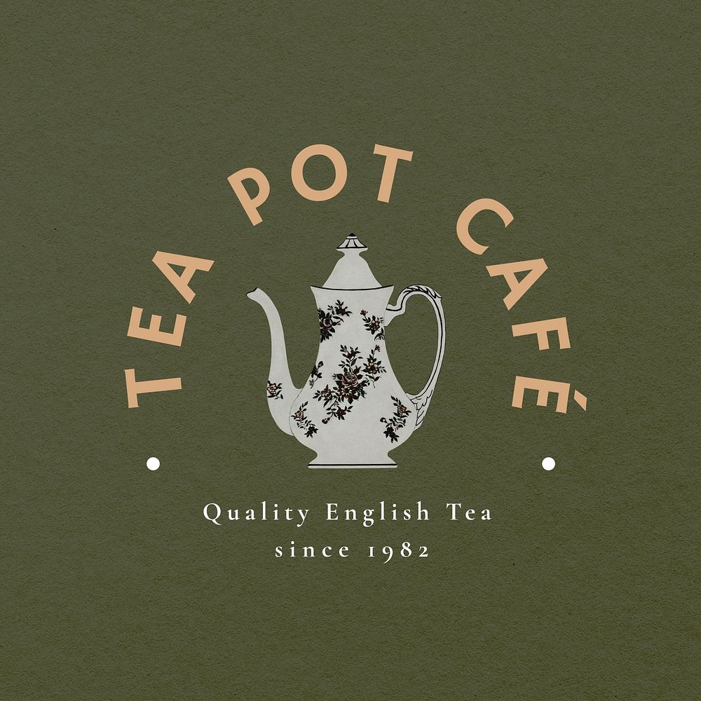 Tea cafe logo template | Free Photo - rawpixel
