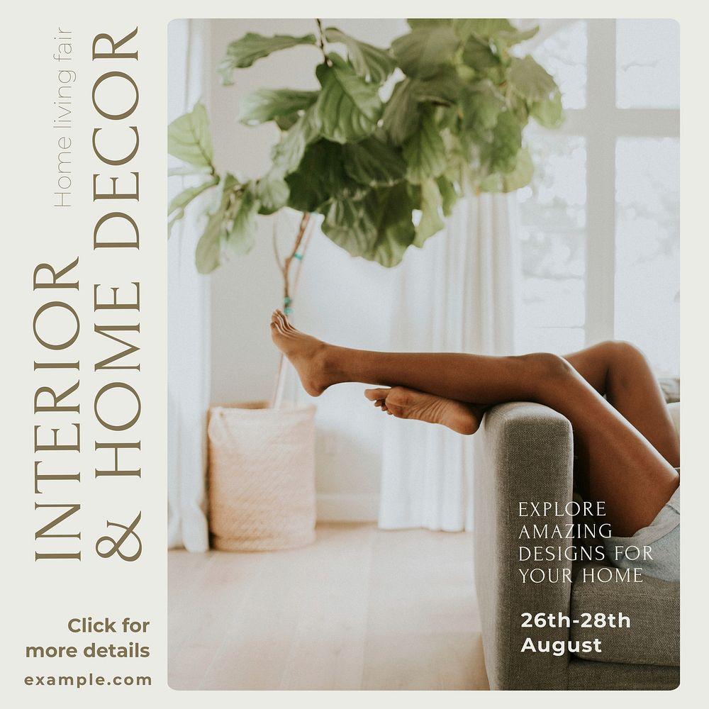 Home decor Instagram post template | Free Photo - rawpixel
