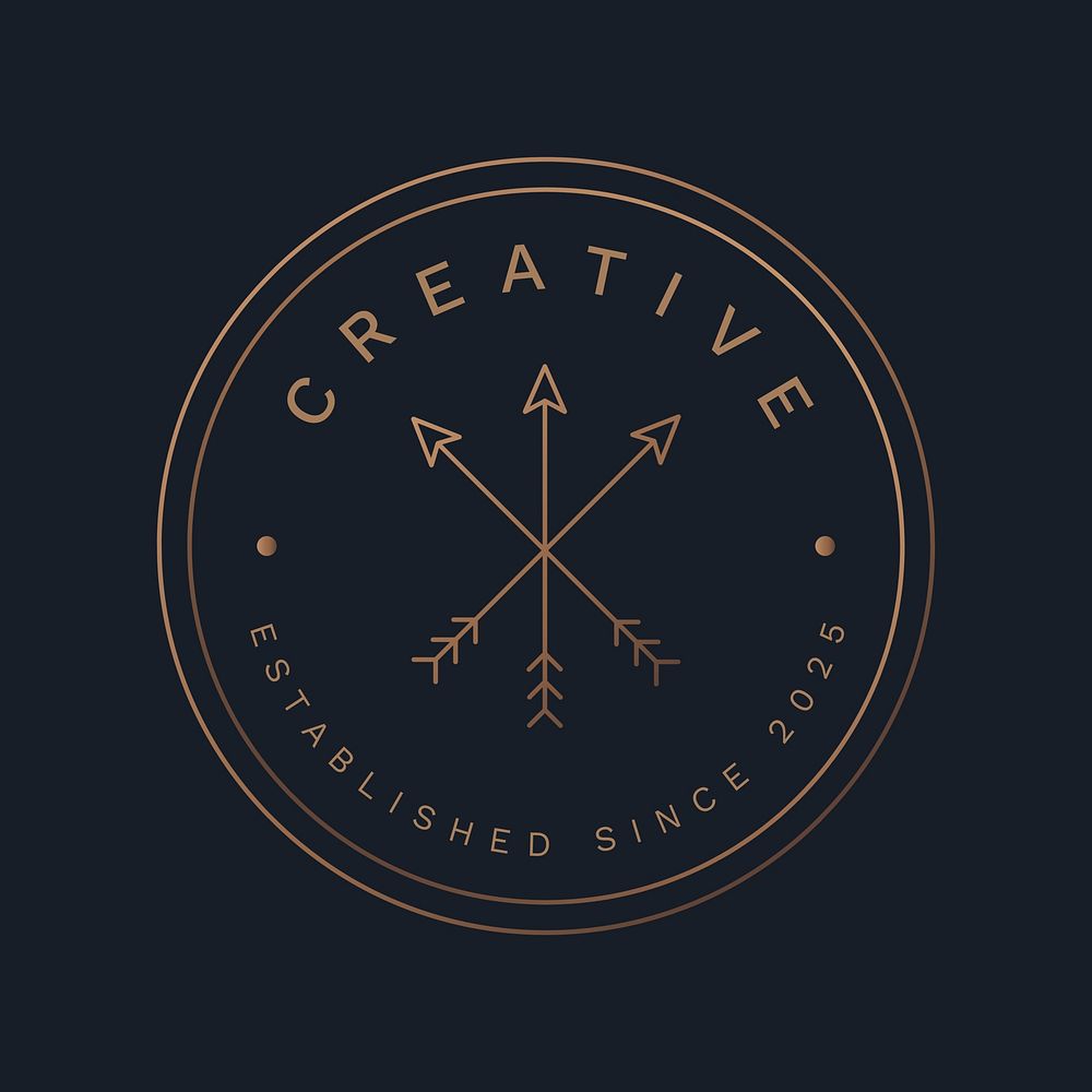 Copper cross arrow logo template | Free Photo - rawpixel