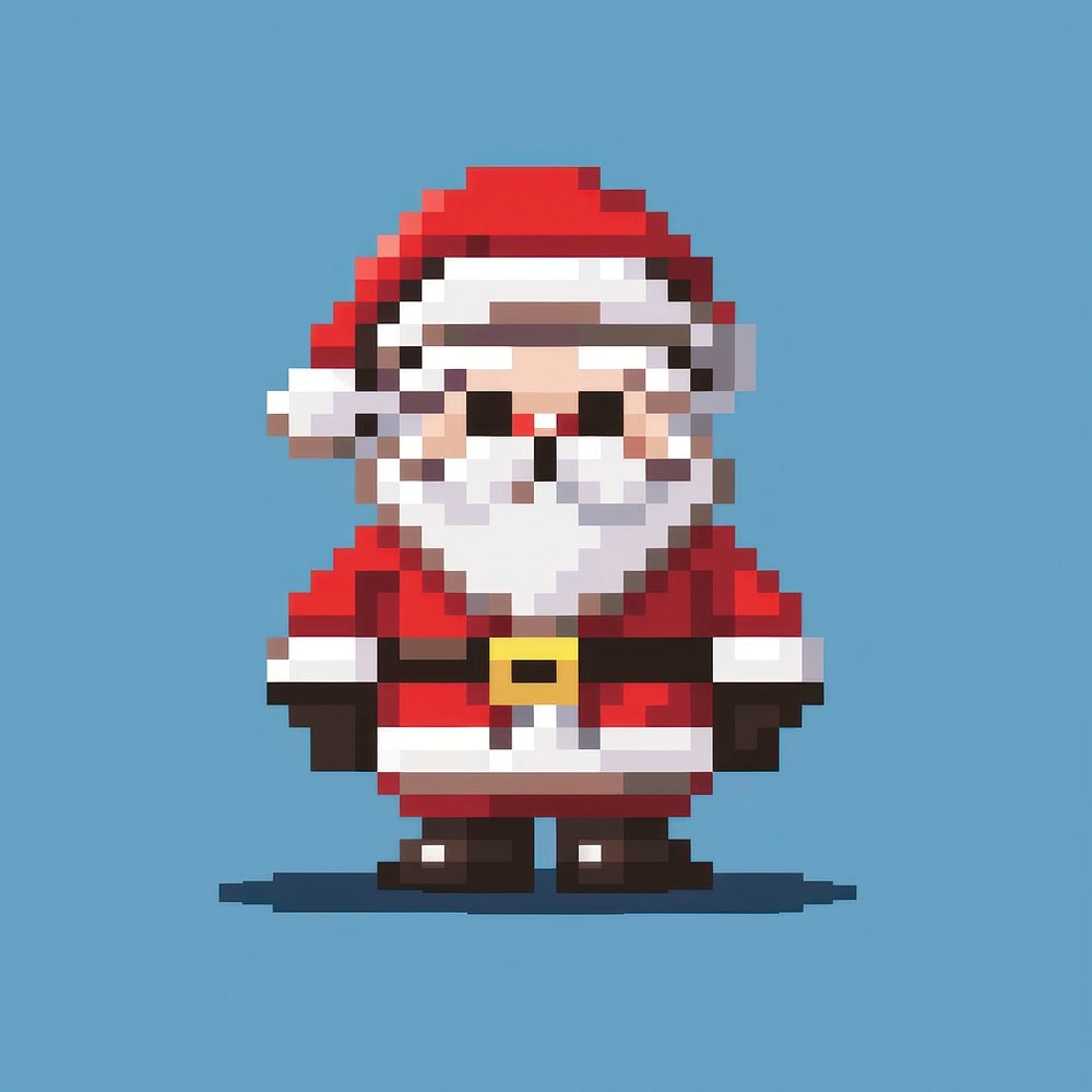 Santa claus pixel art person | Free Photo Illustration - rawpixel