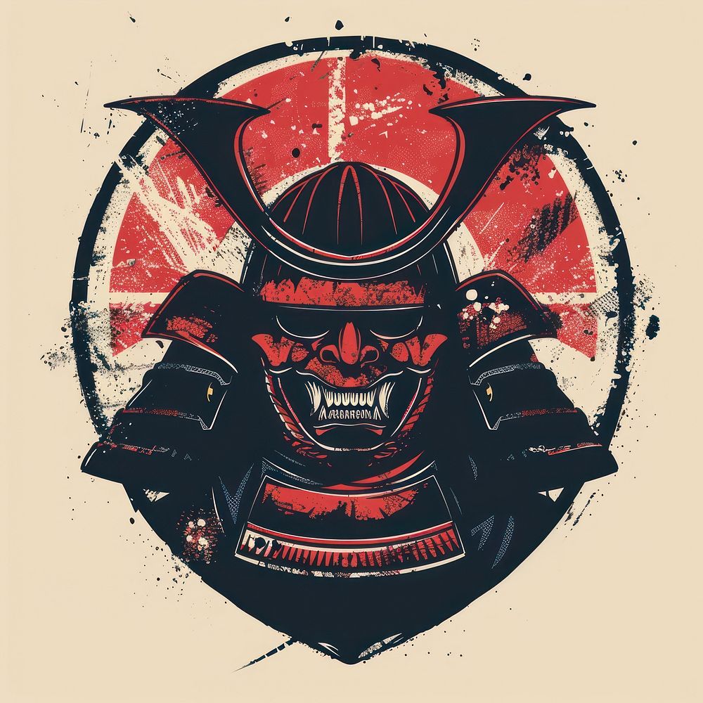 Samurai emblem symbol person. | Free Photo Illustration - rawpixel