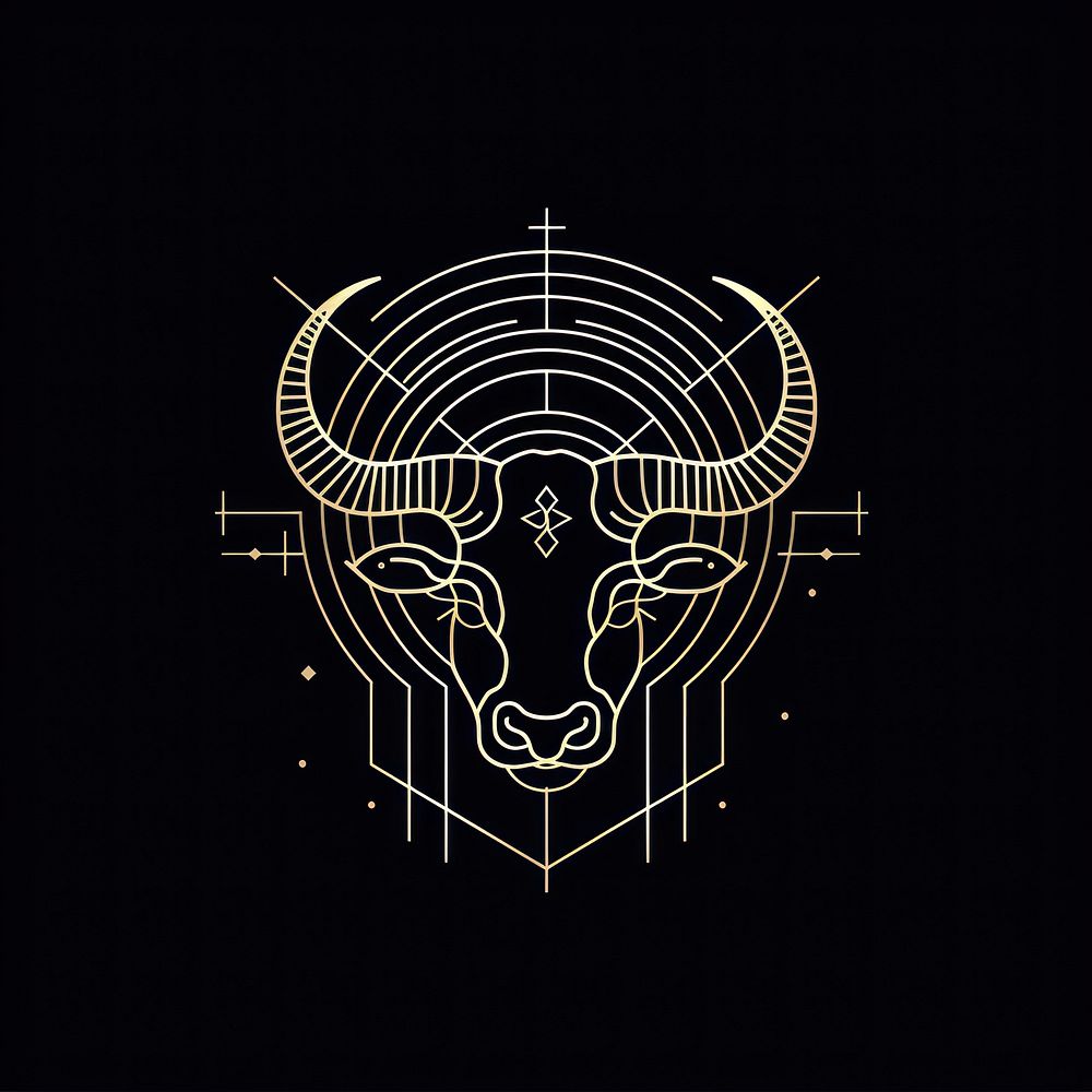 Taurus zodiac sign logo chandelier | Free Photo Illustration - rawpixel