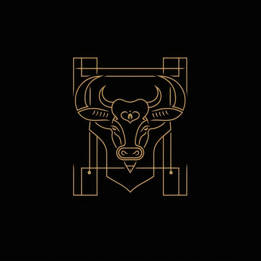 Taurus zodiac sign logo blackboard | Free Photo Illustration - rawpixel