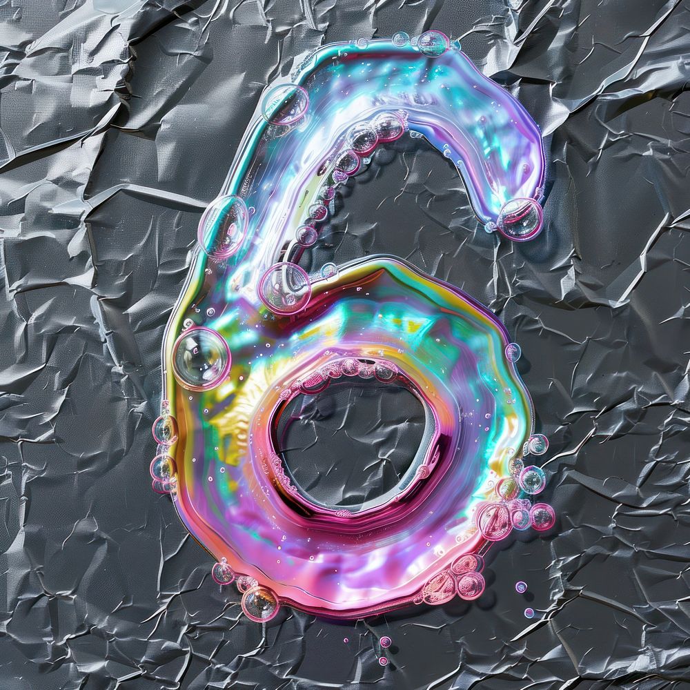 Number 6 aluminium purple symbol. | Free Photo - rawpixel