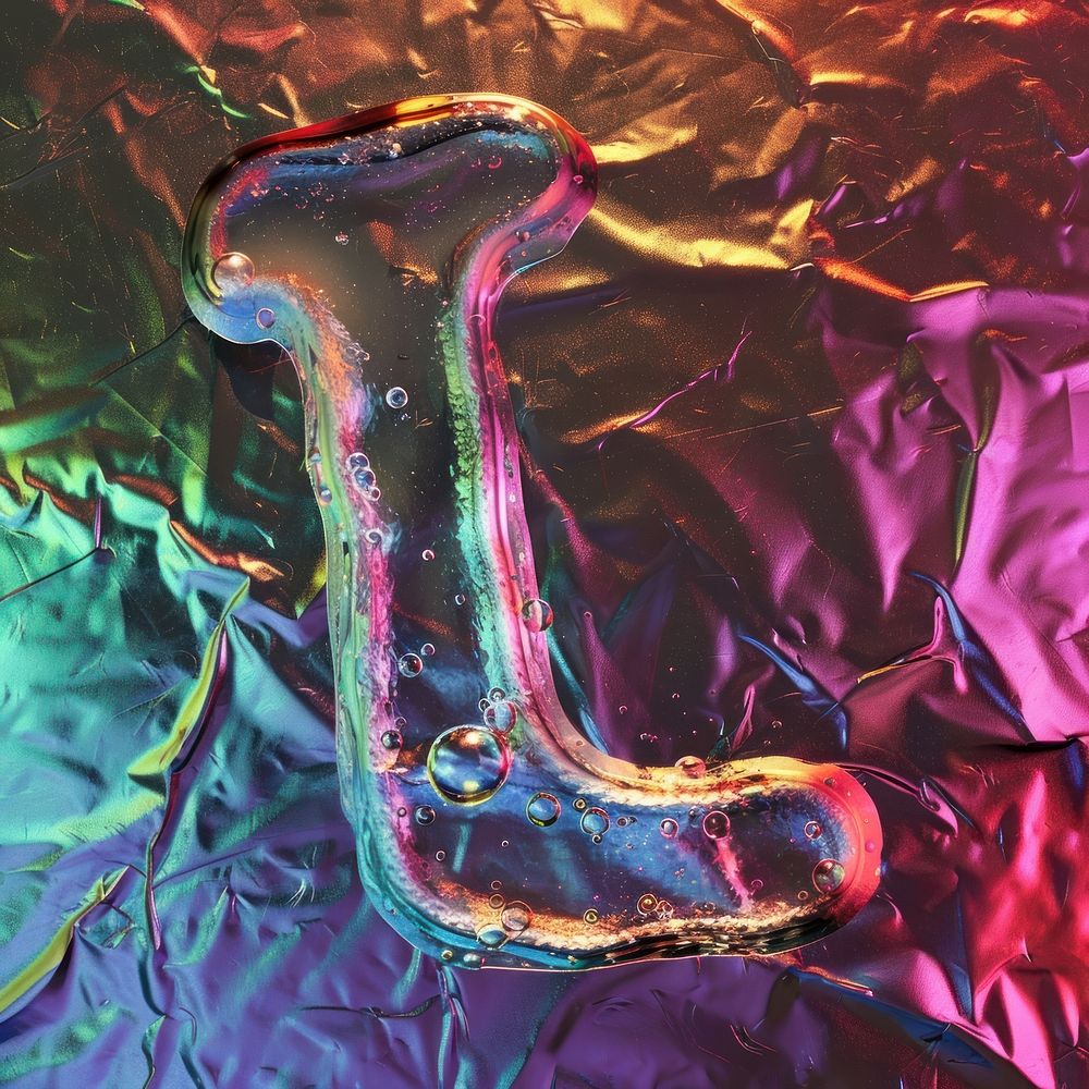 Letter L foil aluminium purple. | Free Photo - rawpixel