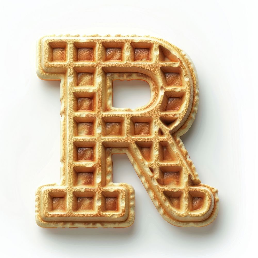 Letter R waffle symbol confectionery. | Free Photo - rawpixel