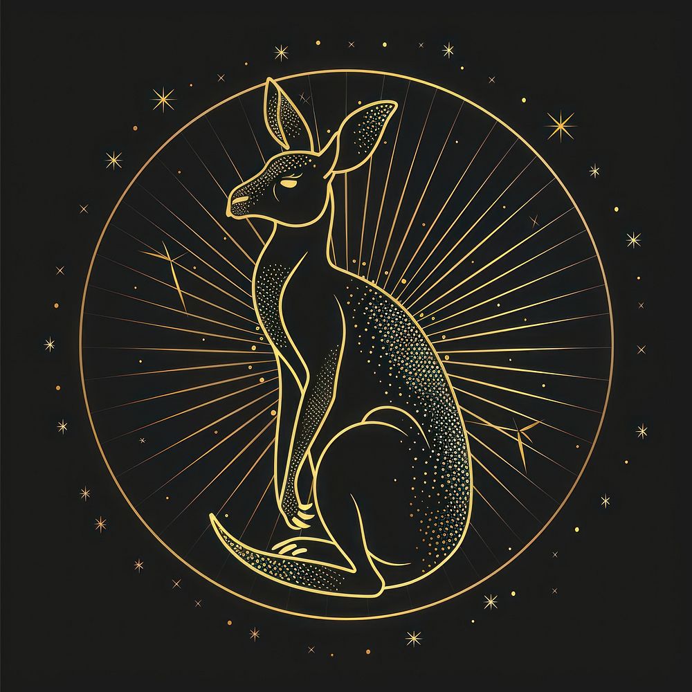 Kangaroo blackboard wallaby animal. | Free Photo Illustration - rawpixel