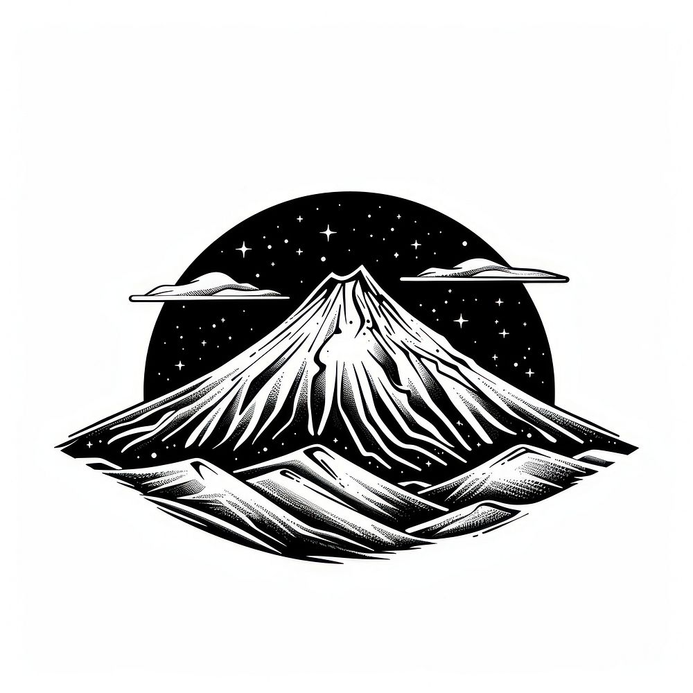 Mount Fuji logo art illustrated. | Free Photo Illustration - rawpixel