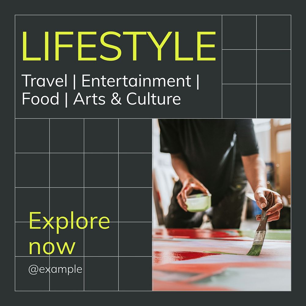 Lifestyle Instagram post template | Free Photo - rawpixel