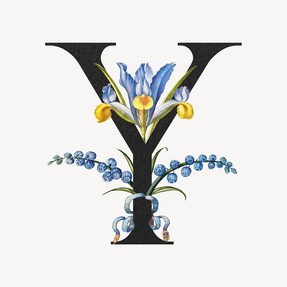 Letter Y botanical calligraphic art | Free Photo Illustration - rawpixel