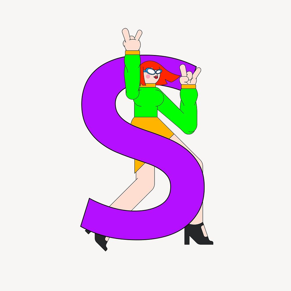 Letter S, character font illustration | Free Photo Illustration - rawpixel