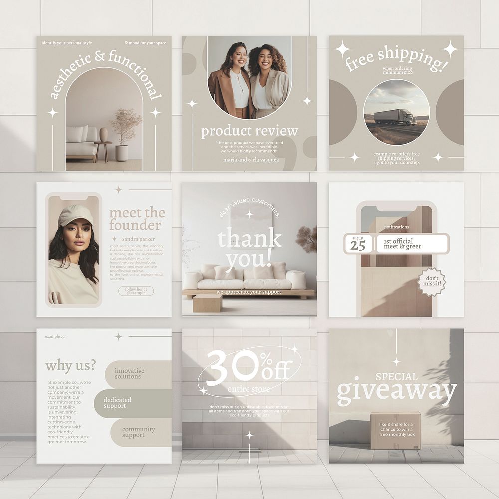 Aesthetic minimal instagram post vector | Premium Vector - rawpixel