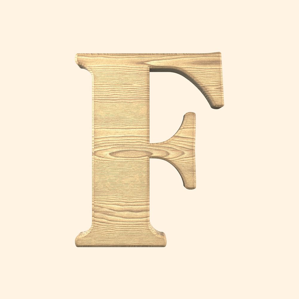 Letter F wooden texture illustration | Free Photo Illustration - rawpixel
