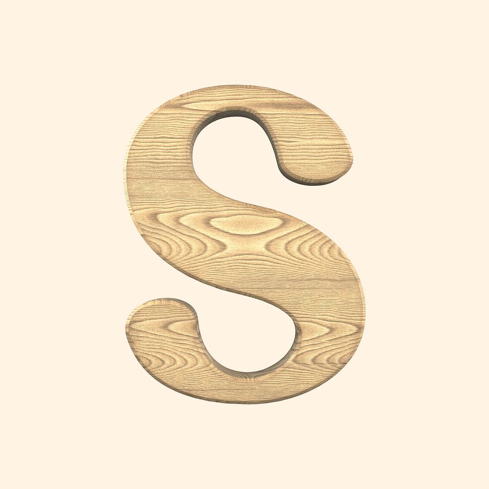 Letter S wooden texture illustration | Free Photo Illustration - rawpixel