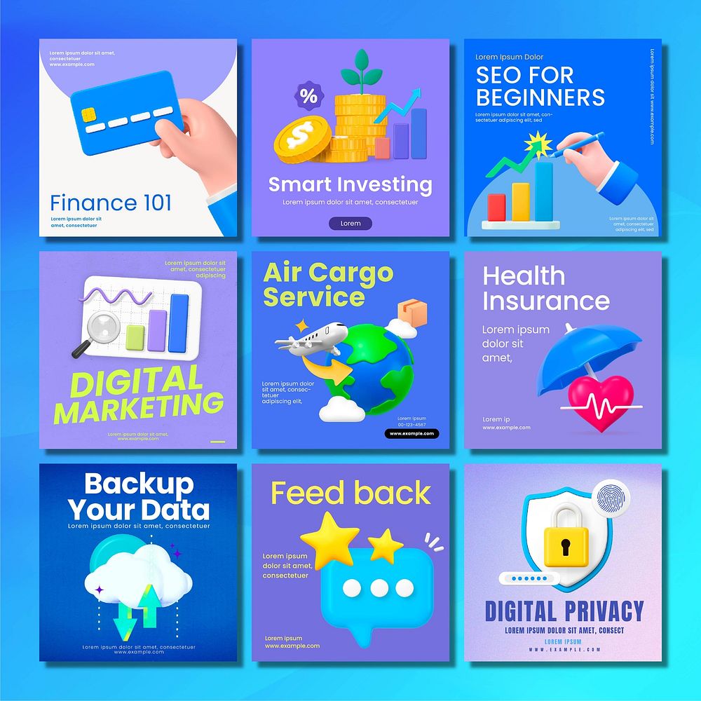 Blue tone business social media | Premium Vector - rawpixel