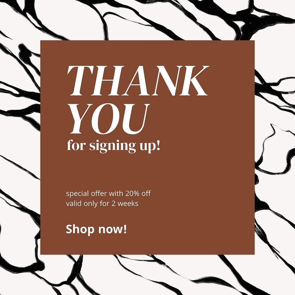 Thank you Instagram post template | Free Photo - rawpixel