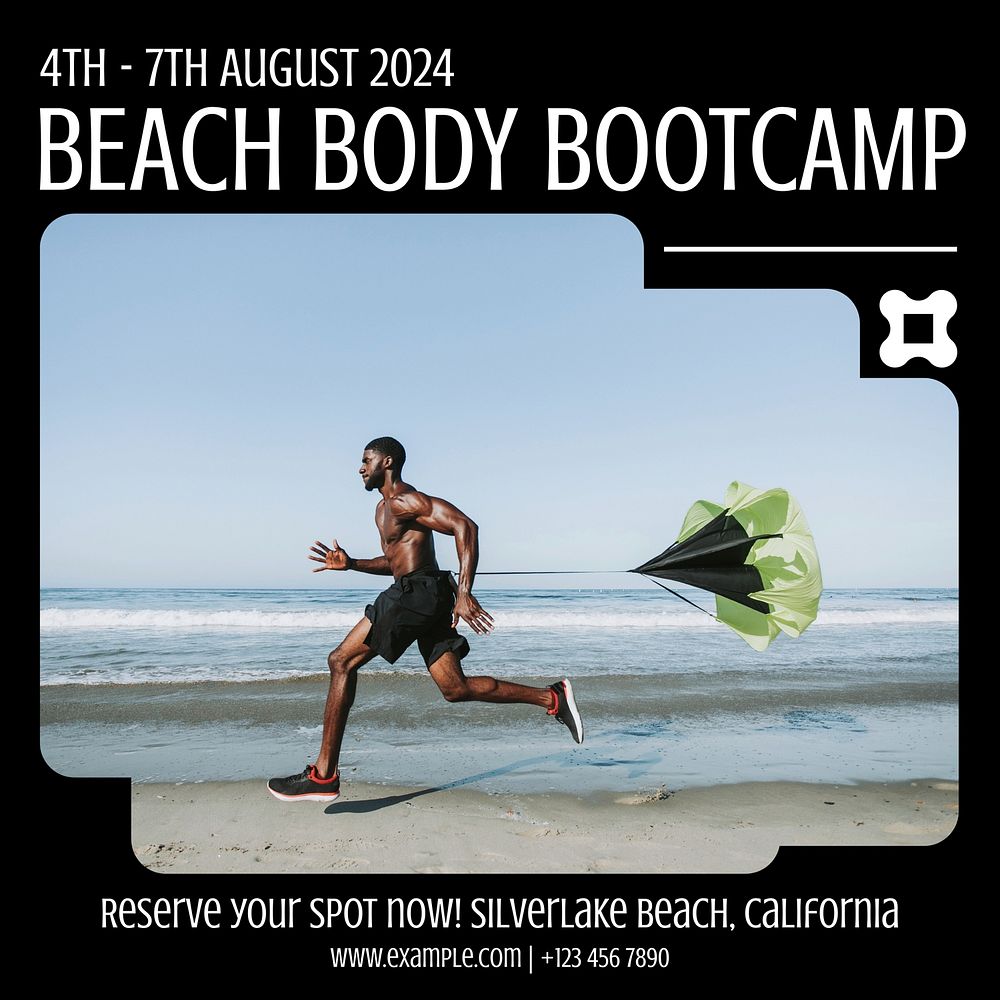 Body Bootcamp Instagram ad template | Free Photo - rawpixel