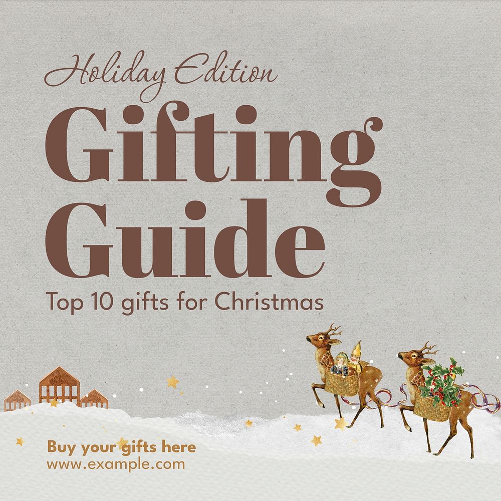 Gifting guide Instagram ad template | Free Photo - rawpixel