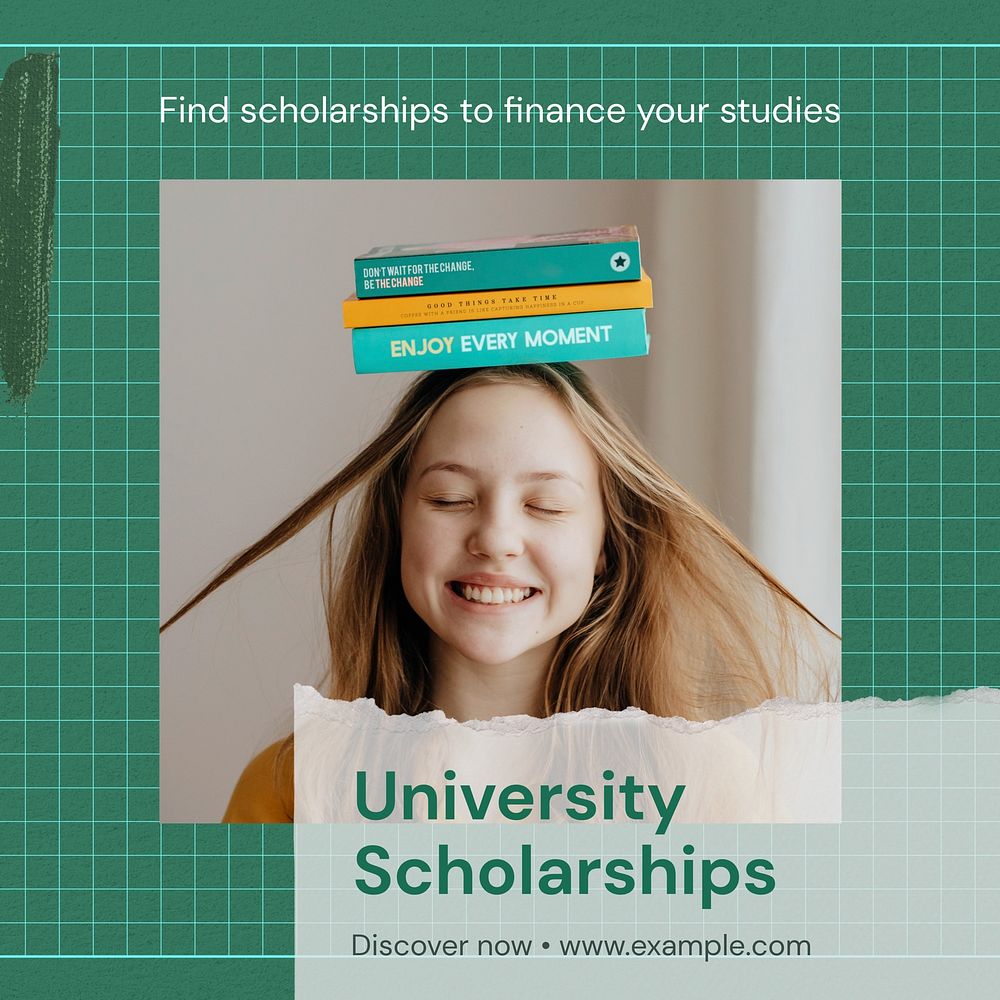 University scholarship Facebook post template | Free Photo - rawpixel