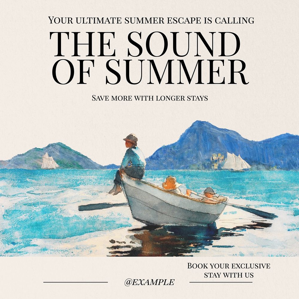 Summer travel ads Facebook post | Free Photo - rawpixel