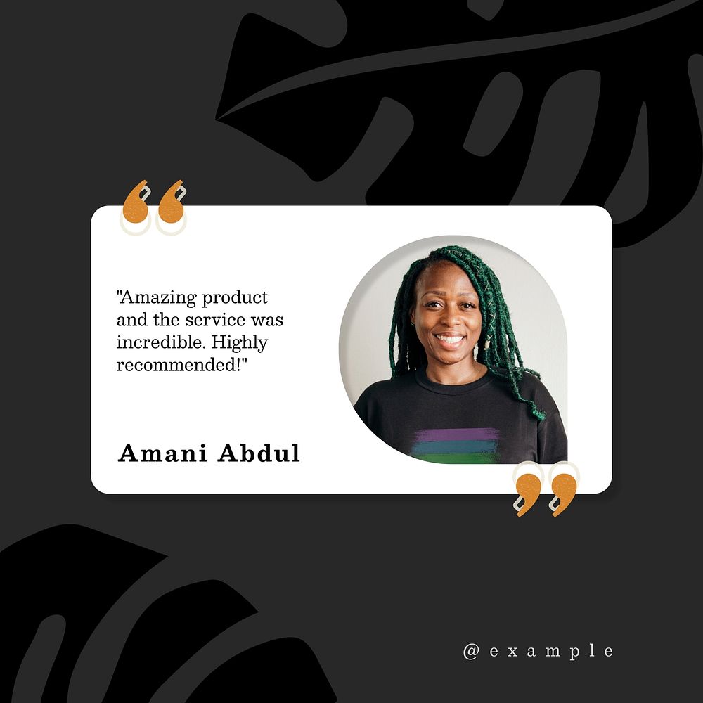 Testimonial Facebook post template | Free Photo - rawpixel