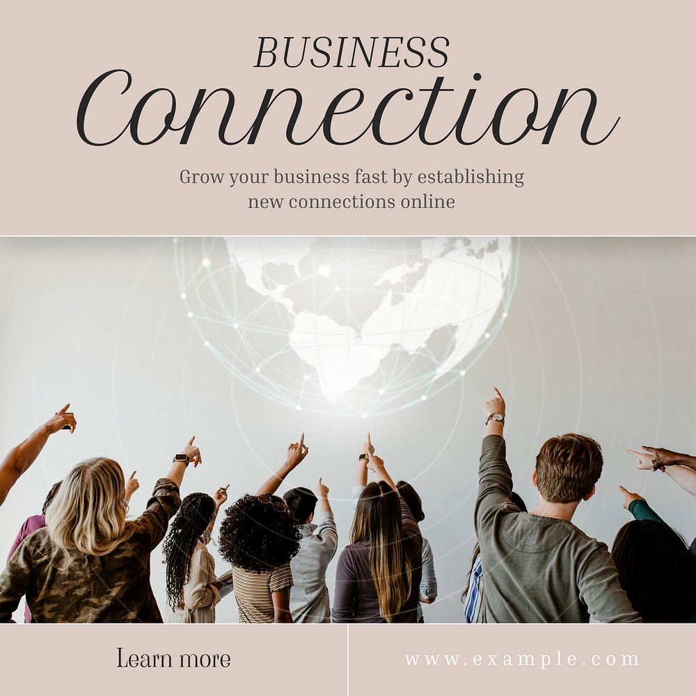 Business connection Facebook post template | Free Photo - rawpixel