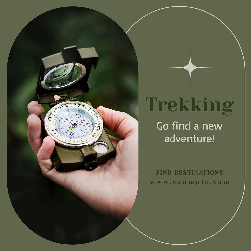 Trekking Instagram post template | Free Photo - rawpixel