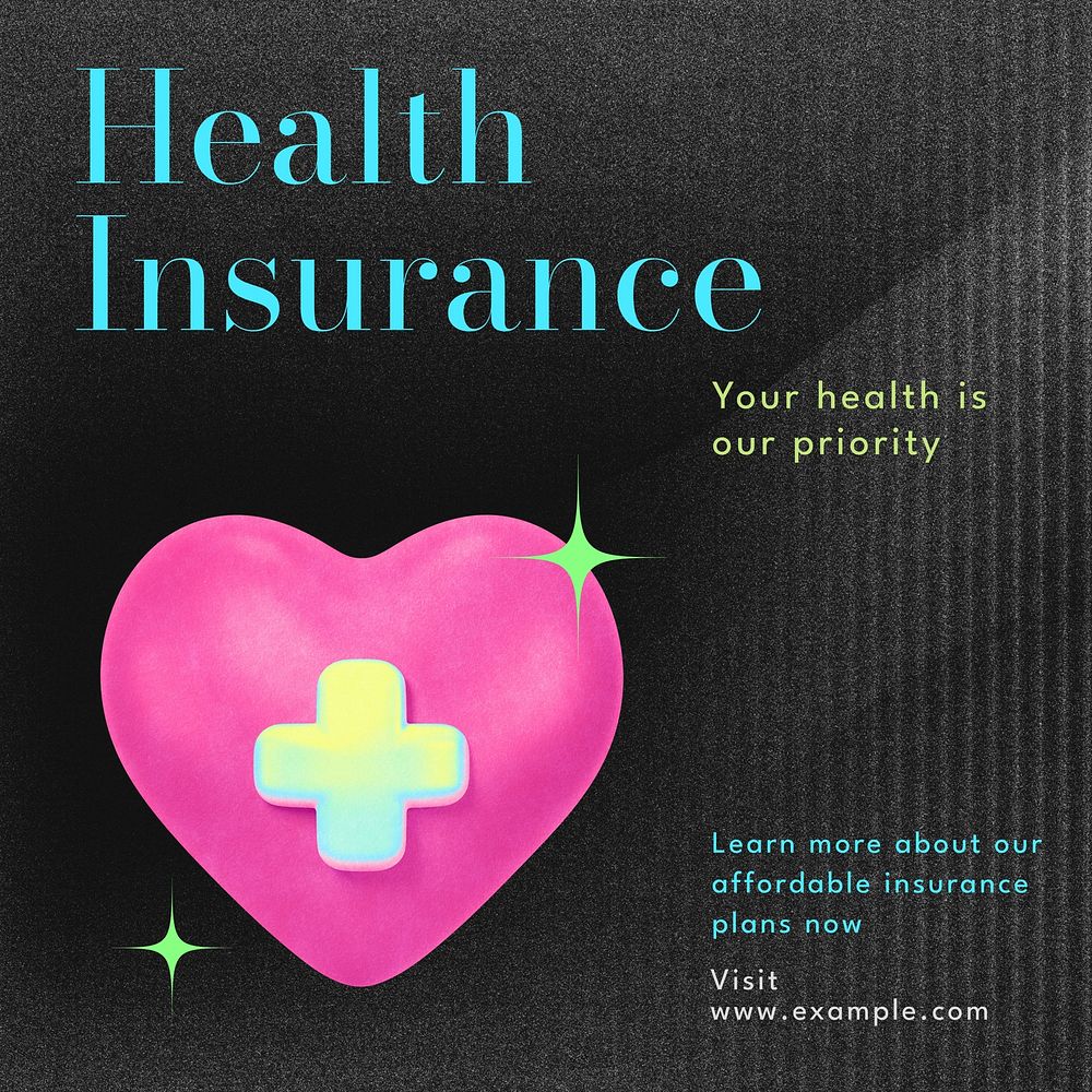 Health insurance Instagram post template | Free Photo - rawpixel