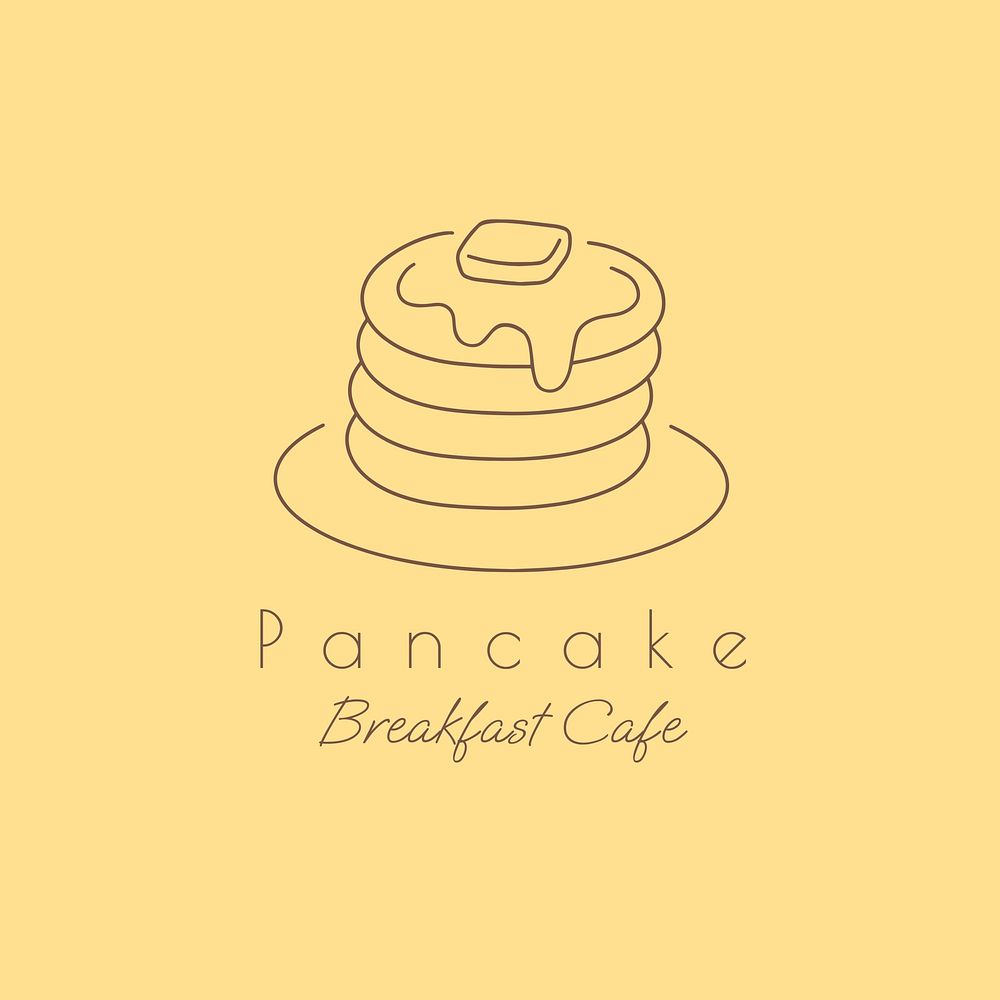 Breakfast cafe logo minimal line | Free Photo - rawpixel