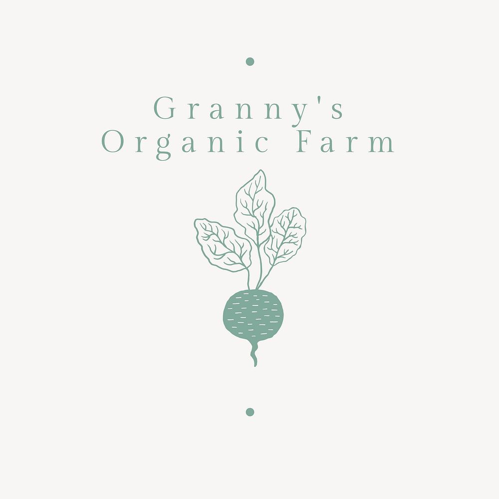 Organic farm logo template | Free Photo - rawpixel