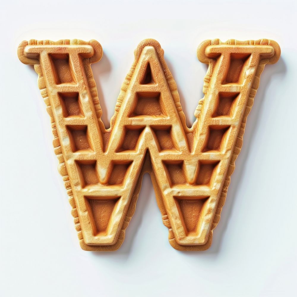 Letter W waffle symbol confectionery. | Free Photo - rawpixel