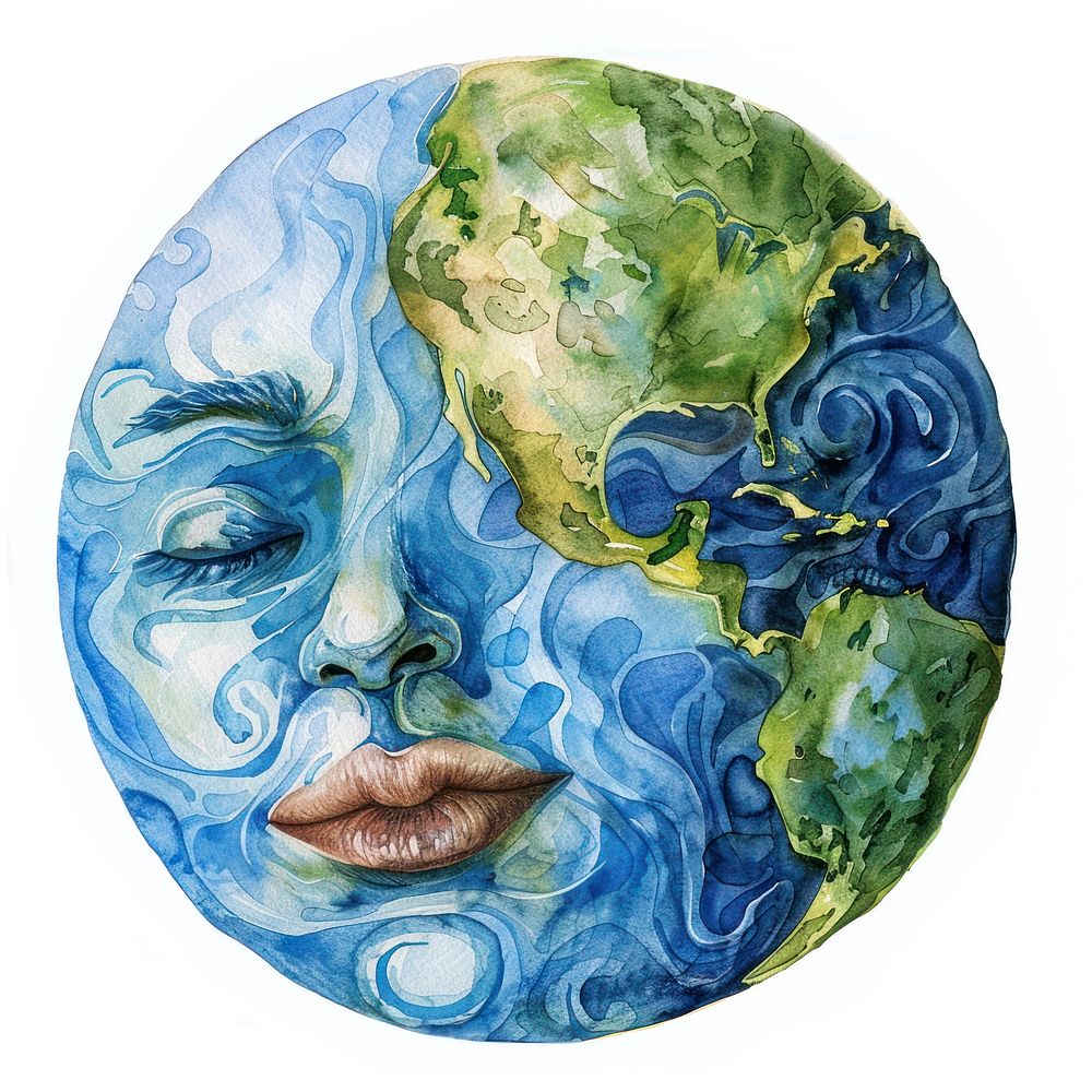 Celestial earth face astronomy painting | Free Photo Illustration ...