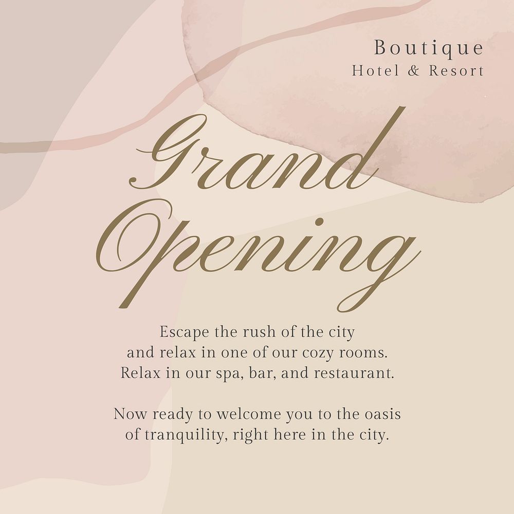 Grand opening Instagram post template | Free Photo - rawpixel