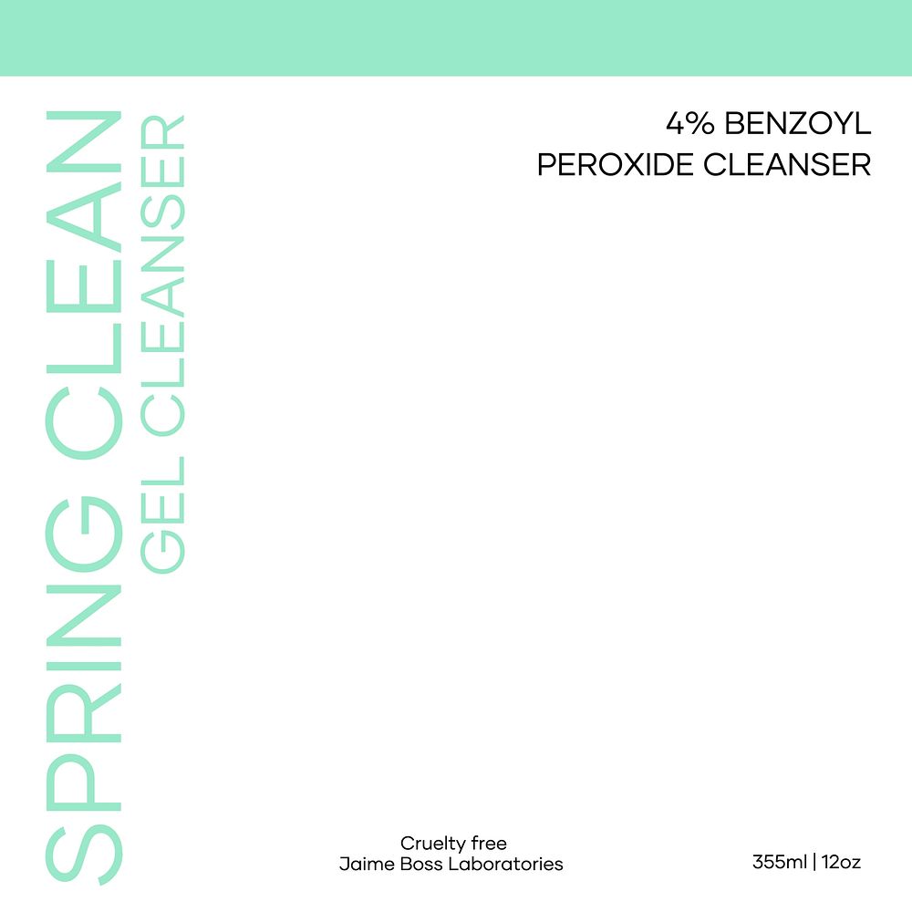 Cleanser label template | Free Photo - rawpixel