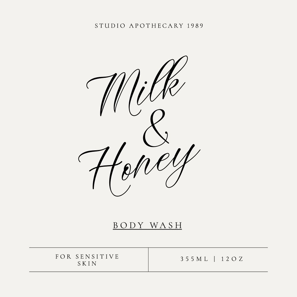 Body wash label template, business | Free Photo - rawpixel