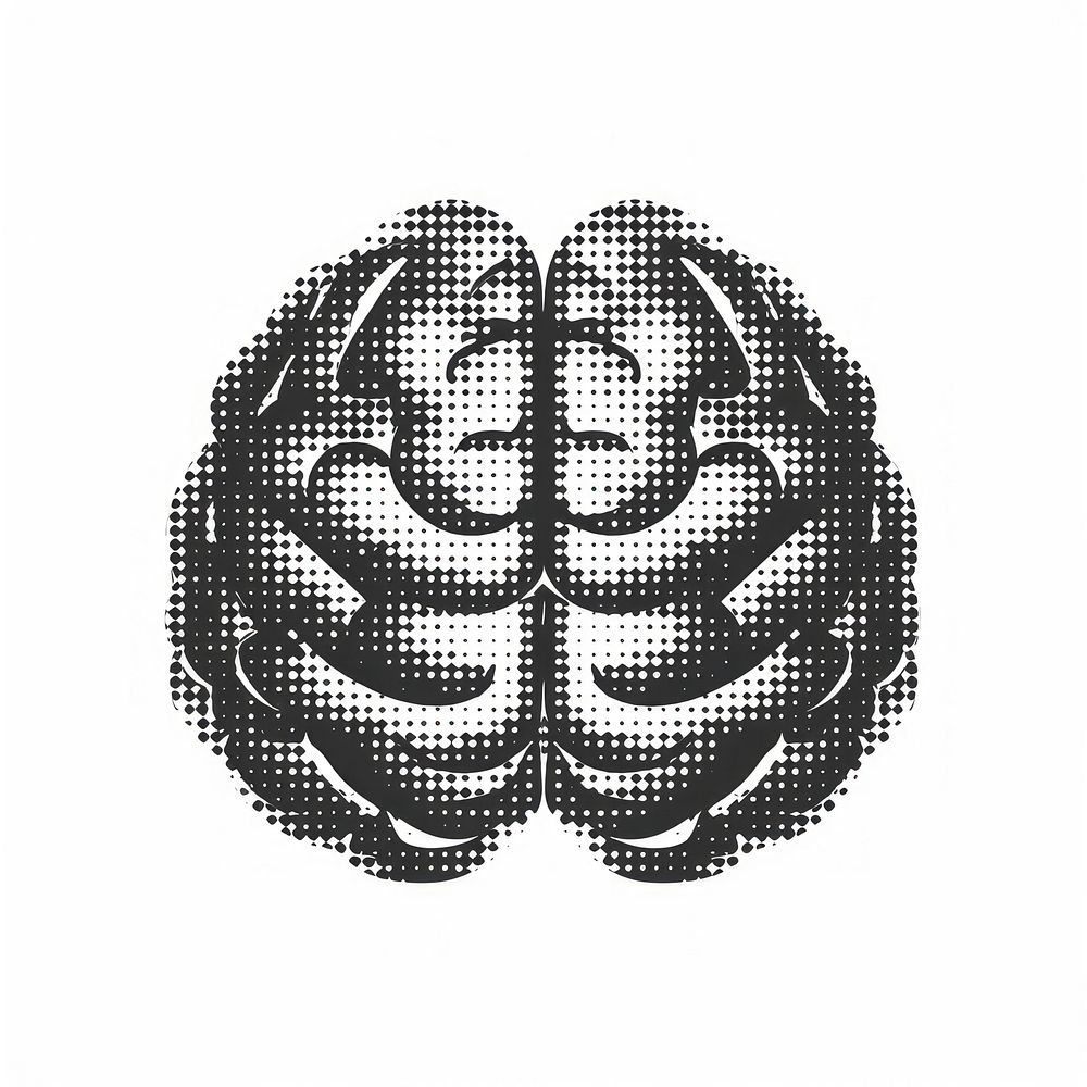 Brain icon stencil person human. | Free Photo Illustration - rawpixel
