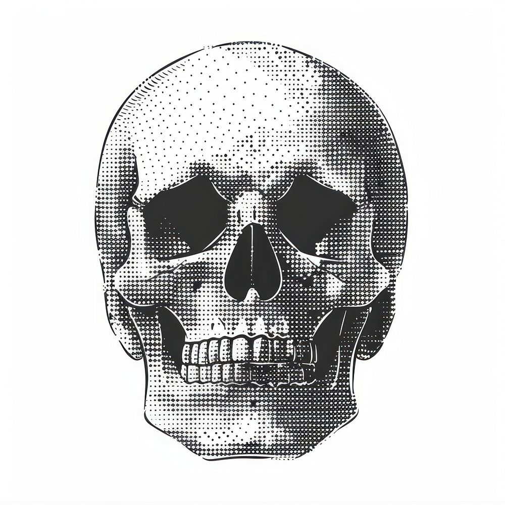 Skull icon art illustrated drawing. | Free Photo Illustration - rawpixel