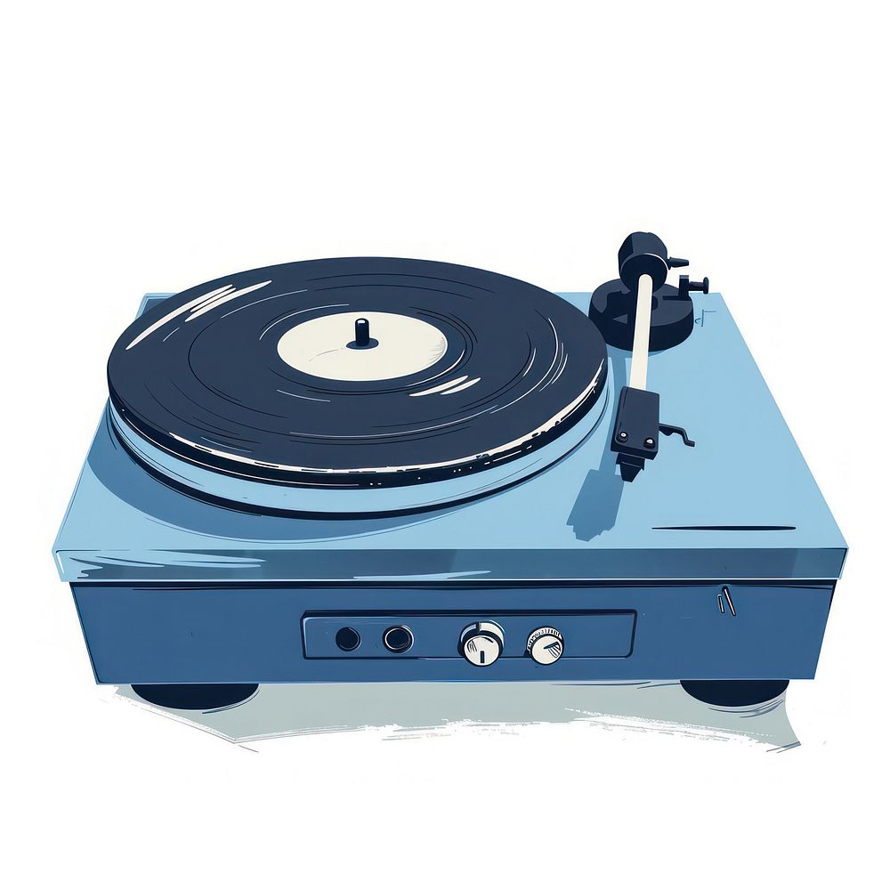Blue vintage vinyl player electronics | Free Photo Illustration - rawpixel