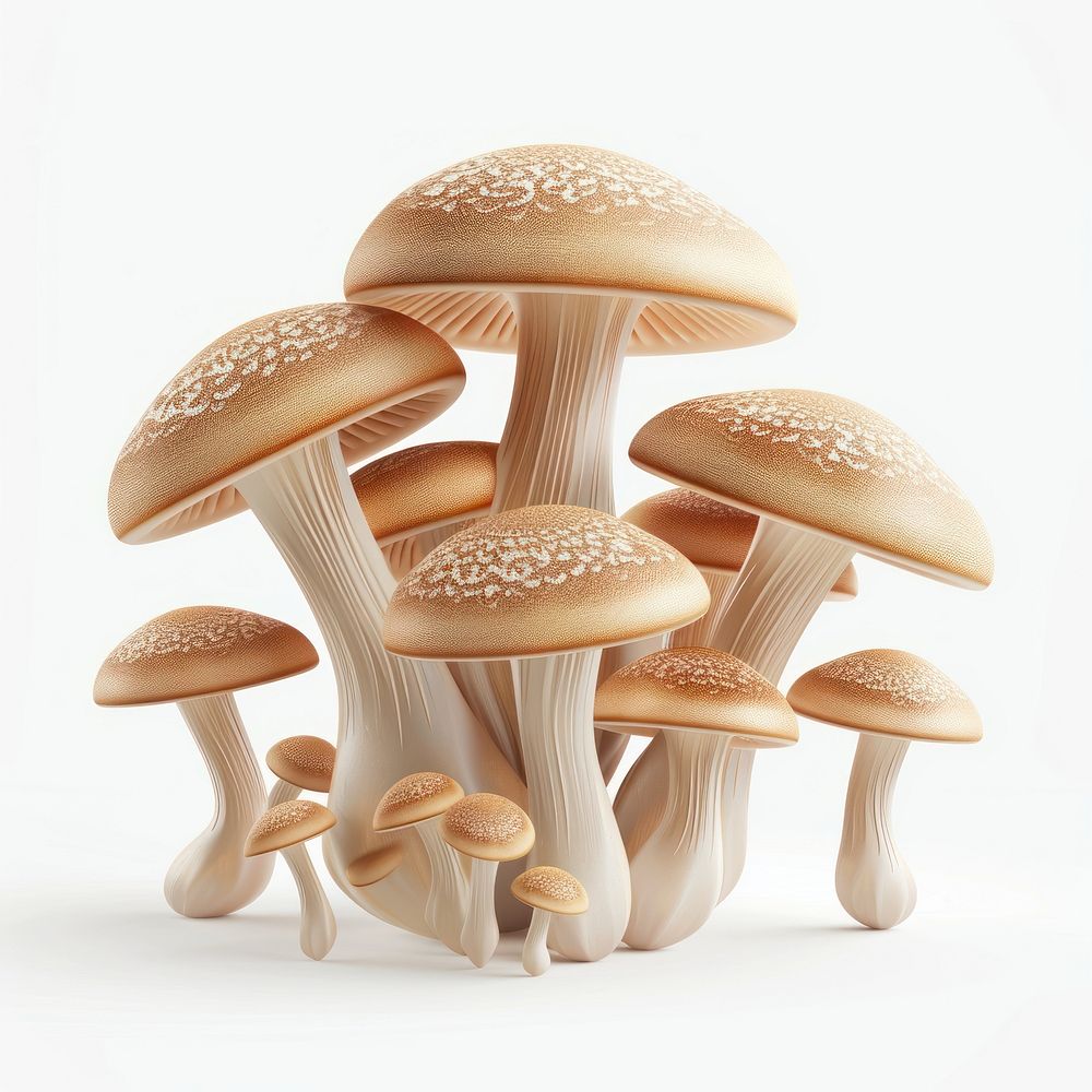 Realistic mushrooms with intricate details. | Free Photo Illustration ...