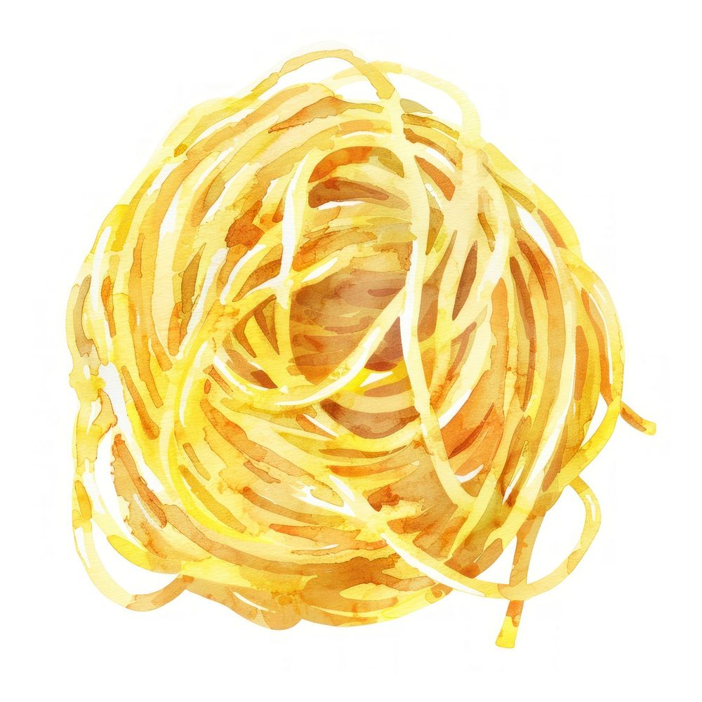 Watercolor pasta nest illustration | Free Photo Illustration - rawpixel