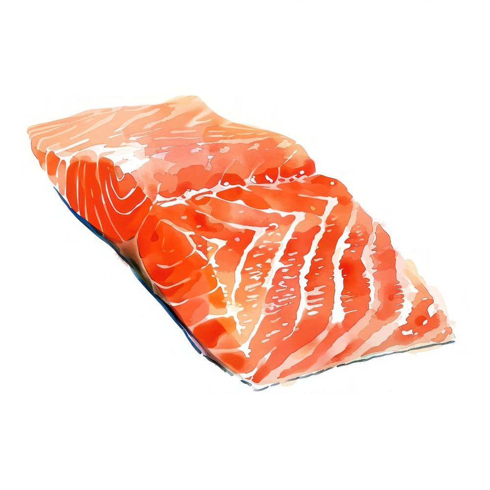 Fresh salmon fillet illustration | Free Photo Illustration - rawpixel