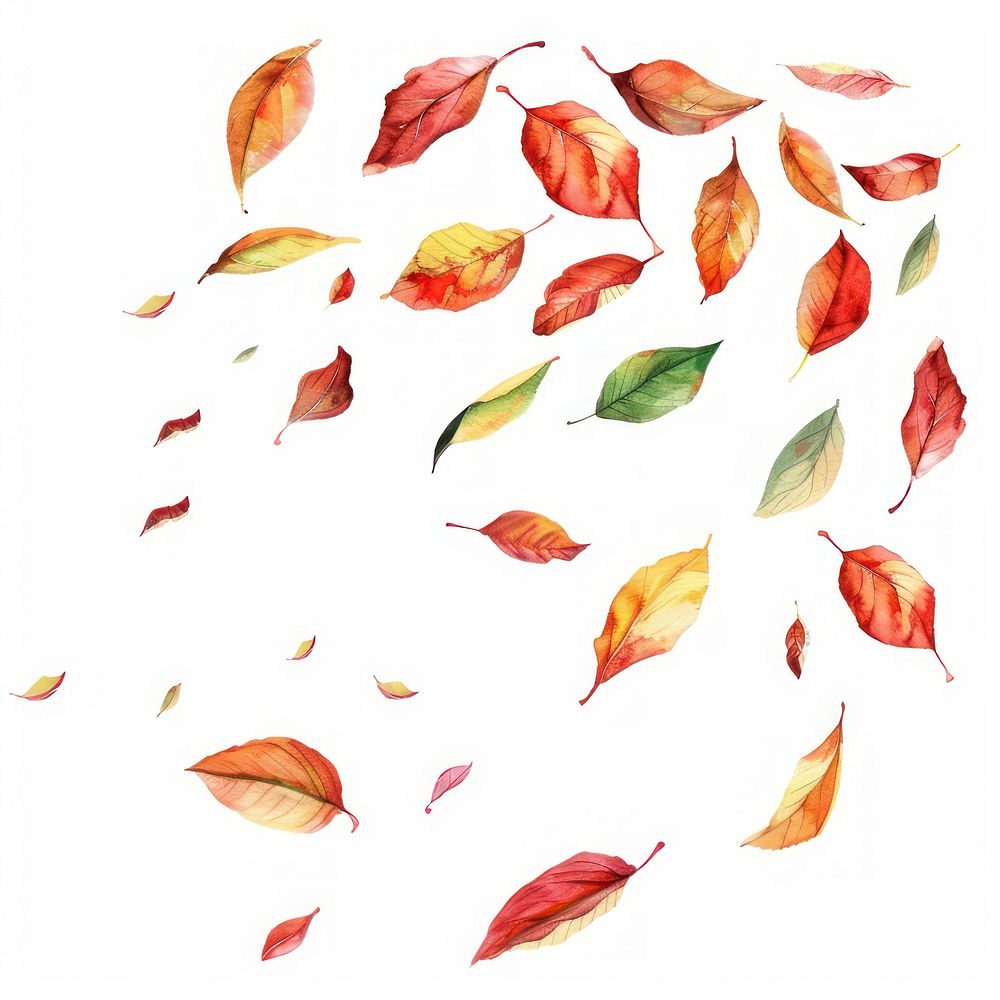 Falling leaves art graphics blossom. | Free Photo Illustration - rawpixel