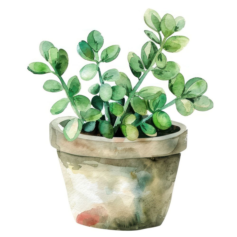 Jade plant pot planter pottery | Free Photo Illustration - rawpixel