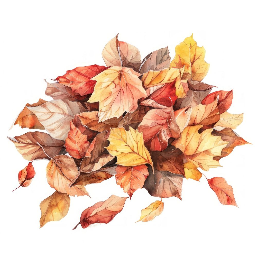 Leaf pile art plant tree. | Free Photo Illustration - rawpixel